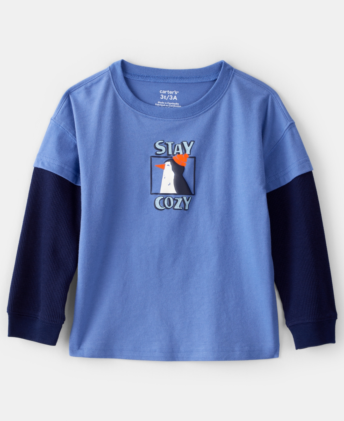 Carters Boys Toddler 2T-5T Graphic Long-Sleeve T-Shirt - Blue