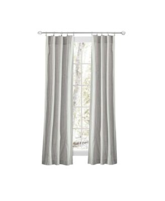 Ellis Curtain Plaza Classic Ticking Stripe Printed 3 X22 Rod Pocket Tailored Panel Pair With Tiebacks 56 X22 X Sage