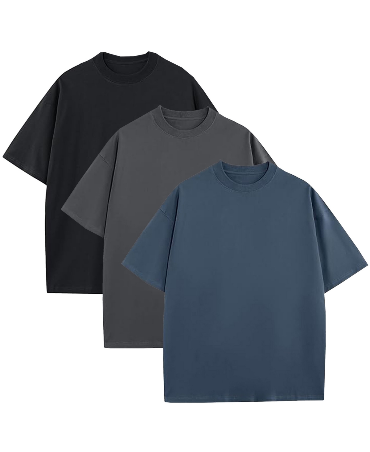 Click here for Blu Rock Mens 3-Pack Oversized Crewneck T-Shirt -... prices