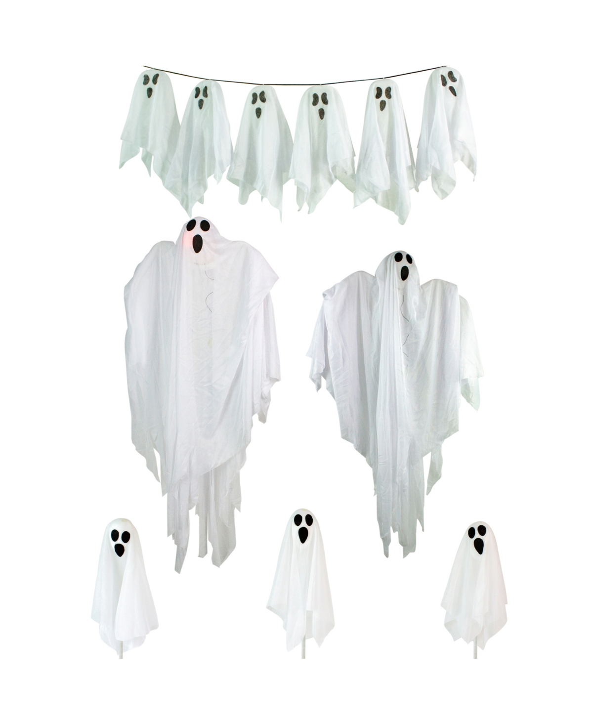 Click here for Northlight Lighted 6-Pc. Ghost Family Halloween De... prices