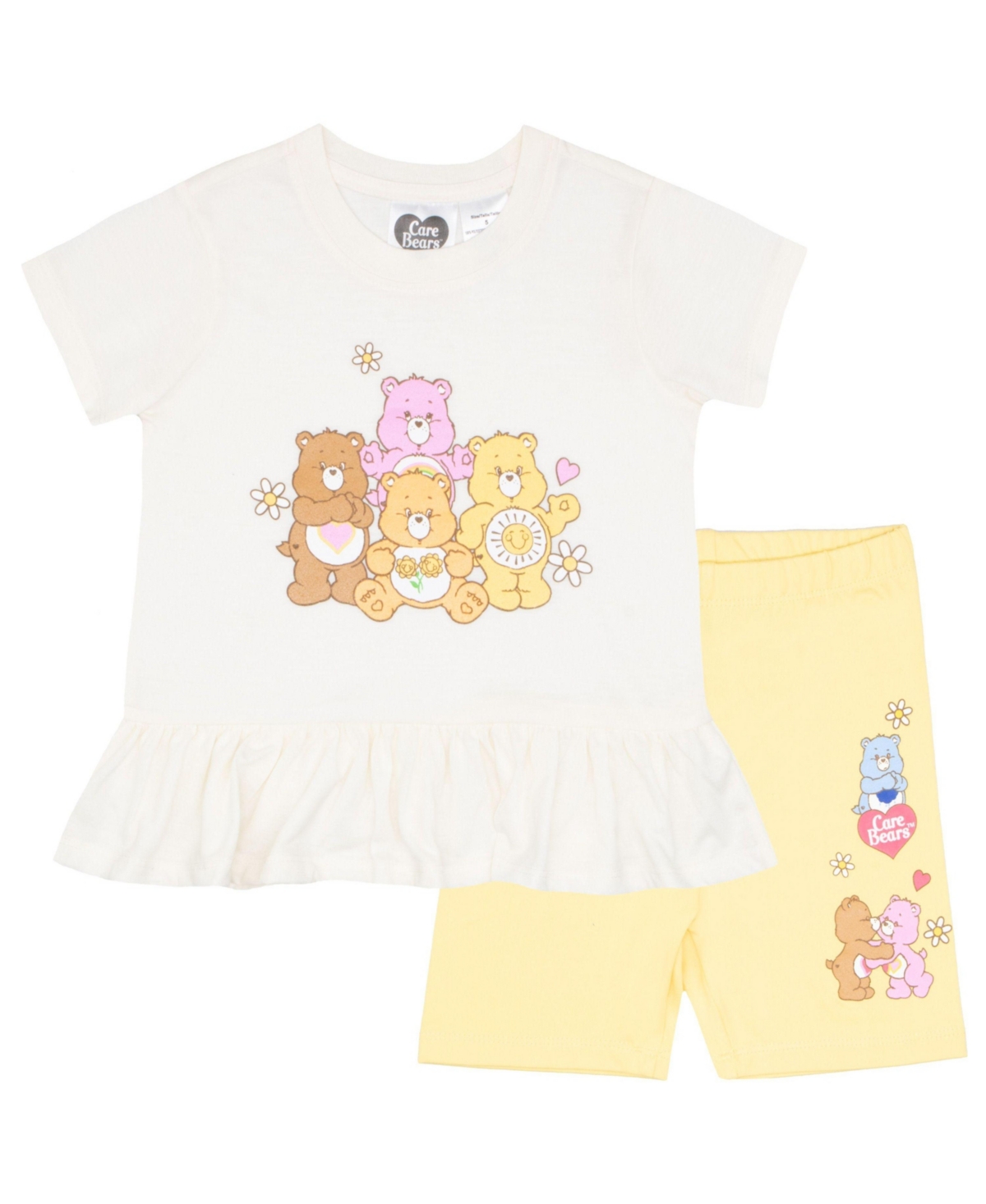 Click here for Care Bears Little Girls 2 Piece Ruffle hem T-Shirt... prices