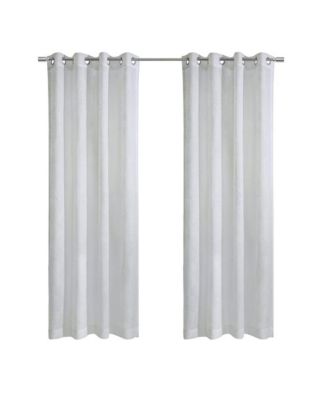Habitat Diamante Sheer Grommet Exclusive Embroidered Diamond Pattern Curtain Panel 52 X22 X 63 X22 White