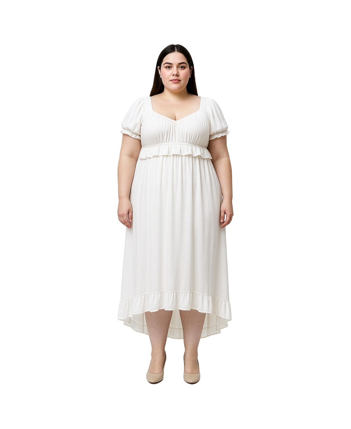 Click here for Standards & Practices Plus Size Ruffled Hem Maxi D... prices