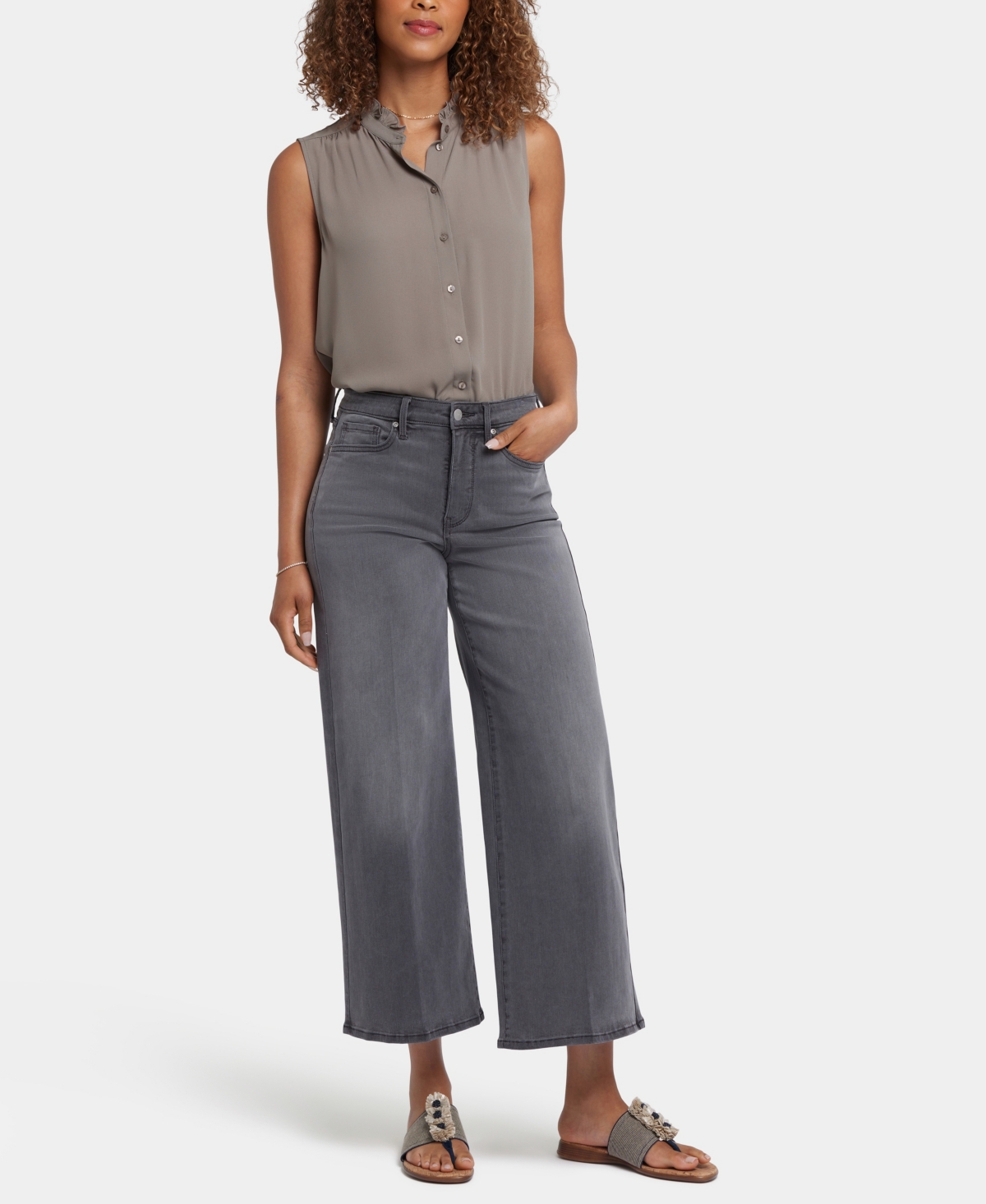Click here for Nydj Womens Brodi Wide Leg Ankle Jeans - Frontera... prices