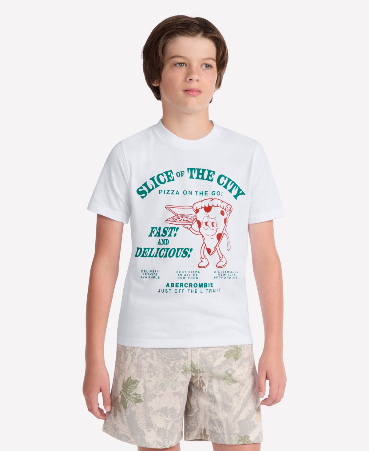 Click here for abercrombie kids Boys 5-16 Pizza Slice Short-Sleev... prices
