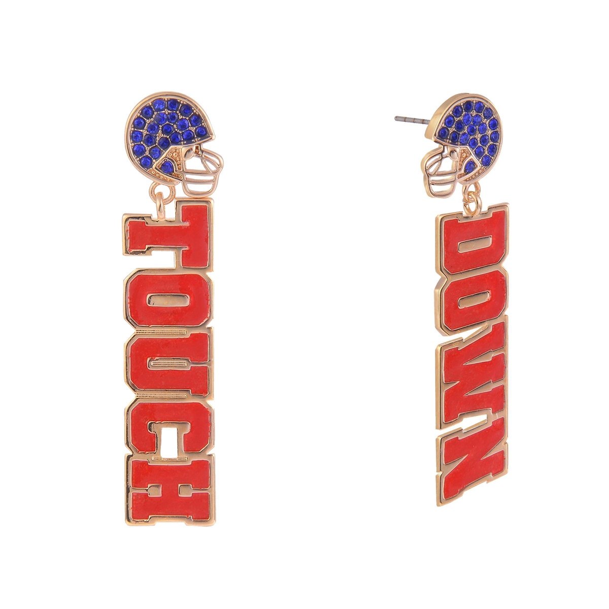 Click here for Hallmark Touch Down Football Earrings - Red prices