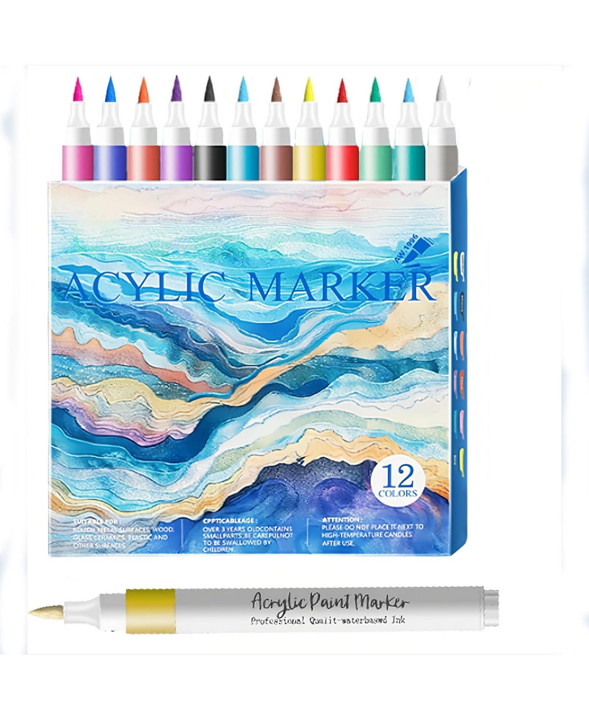 Click here for Htutwoo 12 Colors Acrylic Paint Markers for Wood... prices