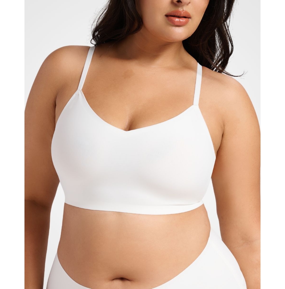 Click here for Siella Womens Invisible V-Neck Bra - White prices