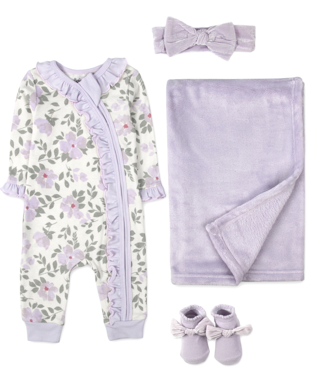 Click here for Baby Essentials Baby Girls 4-Piece Coverall  Blank... prices
