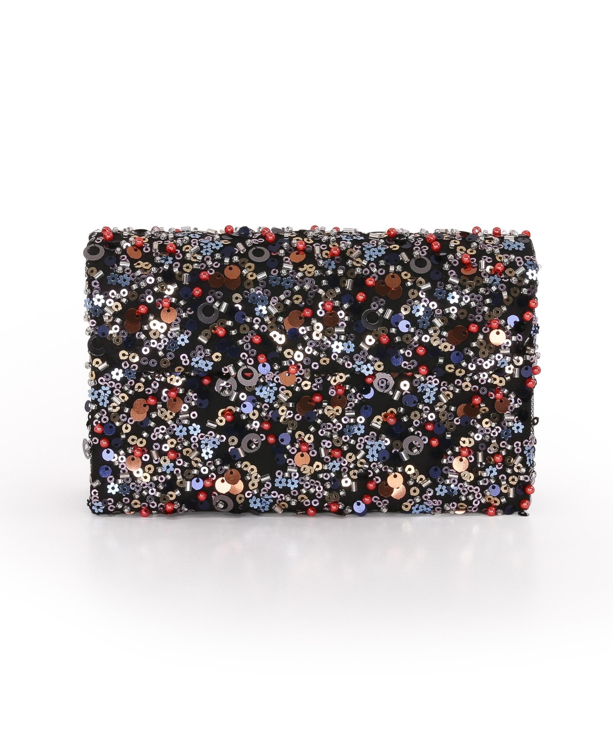 Click here for Womans Aurora Beaded Mini Trapezoid Clutch - Black prices