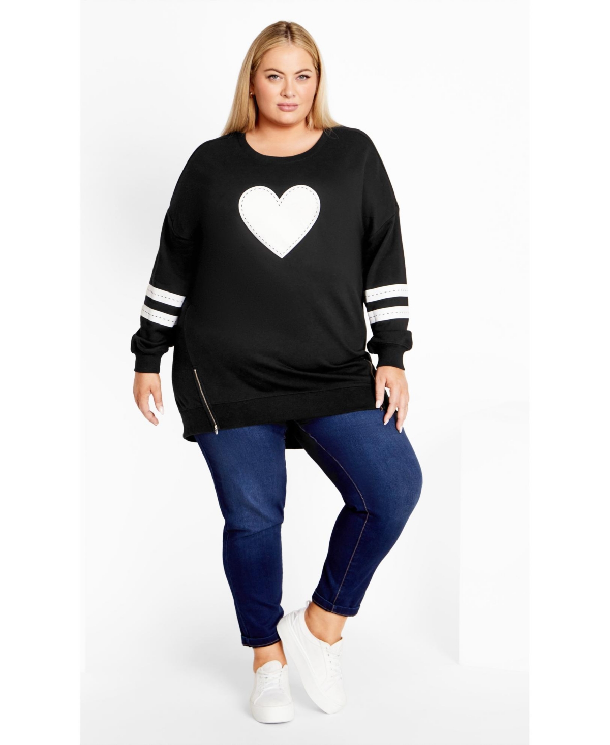 Click here for Avenue Womens Love Me Sweater - Black prices