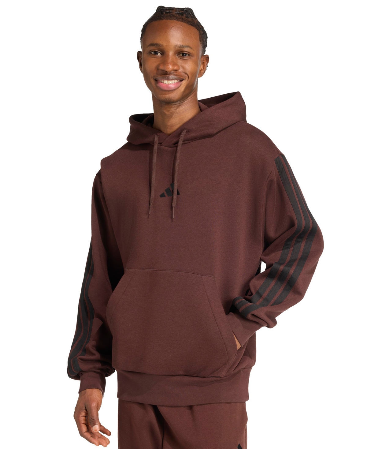Click here for adidas Mens Essential Three Stripes Fleece Hoodie... prices