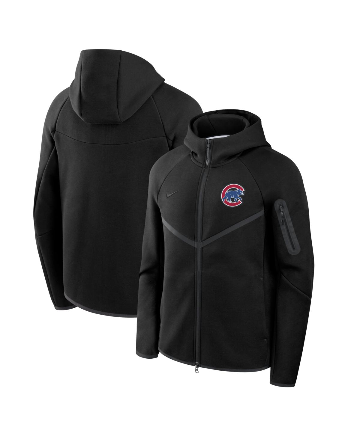 Click here for Nike Mens Black Chicago Cubs Tech Fleece Windrunne... prices