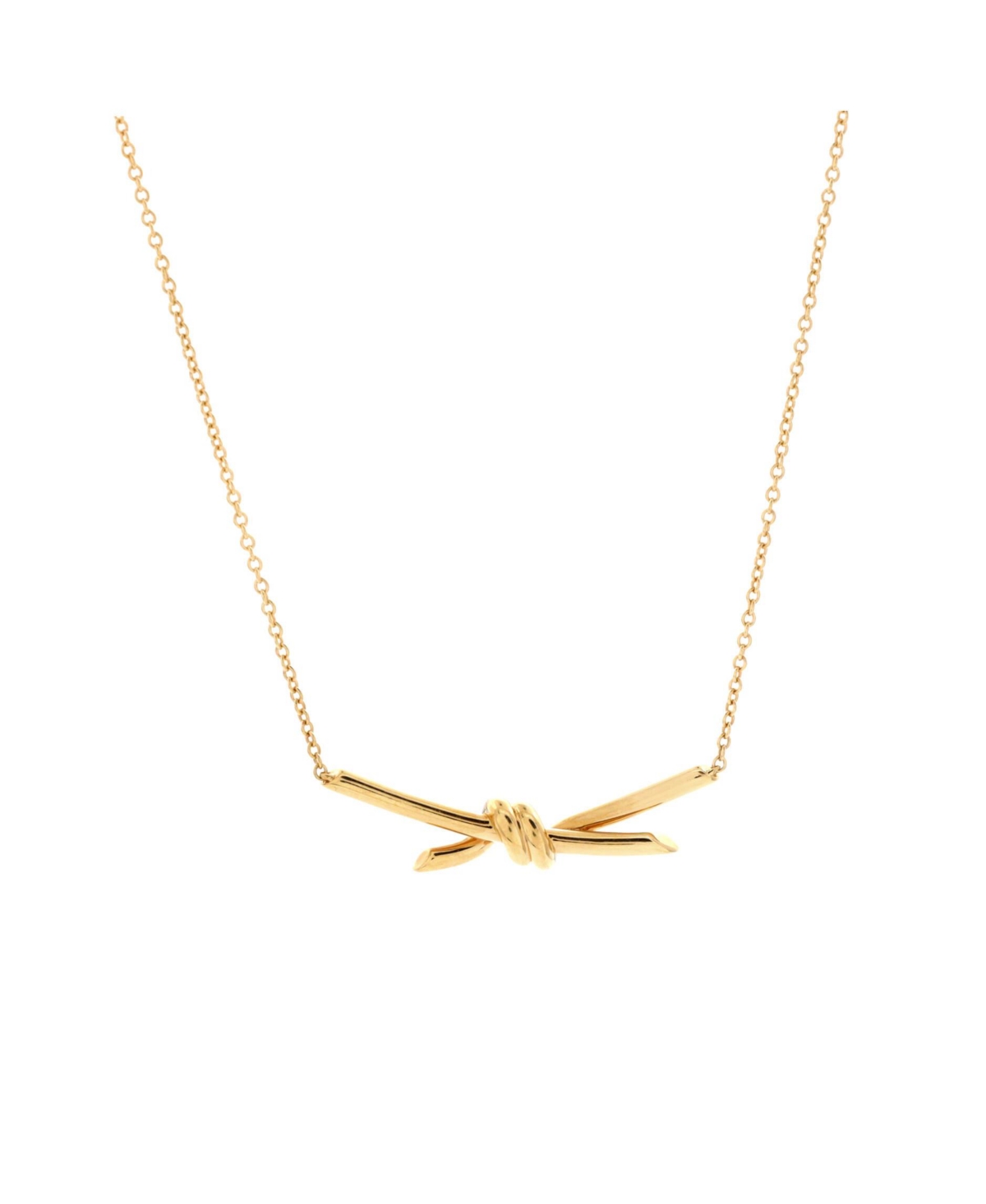 Click here for Pre-Owned Tiffany & Co. Knot Pendant Necklace - 18... prices