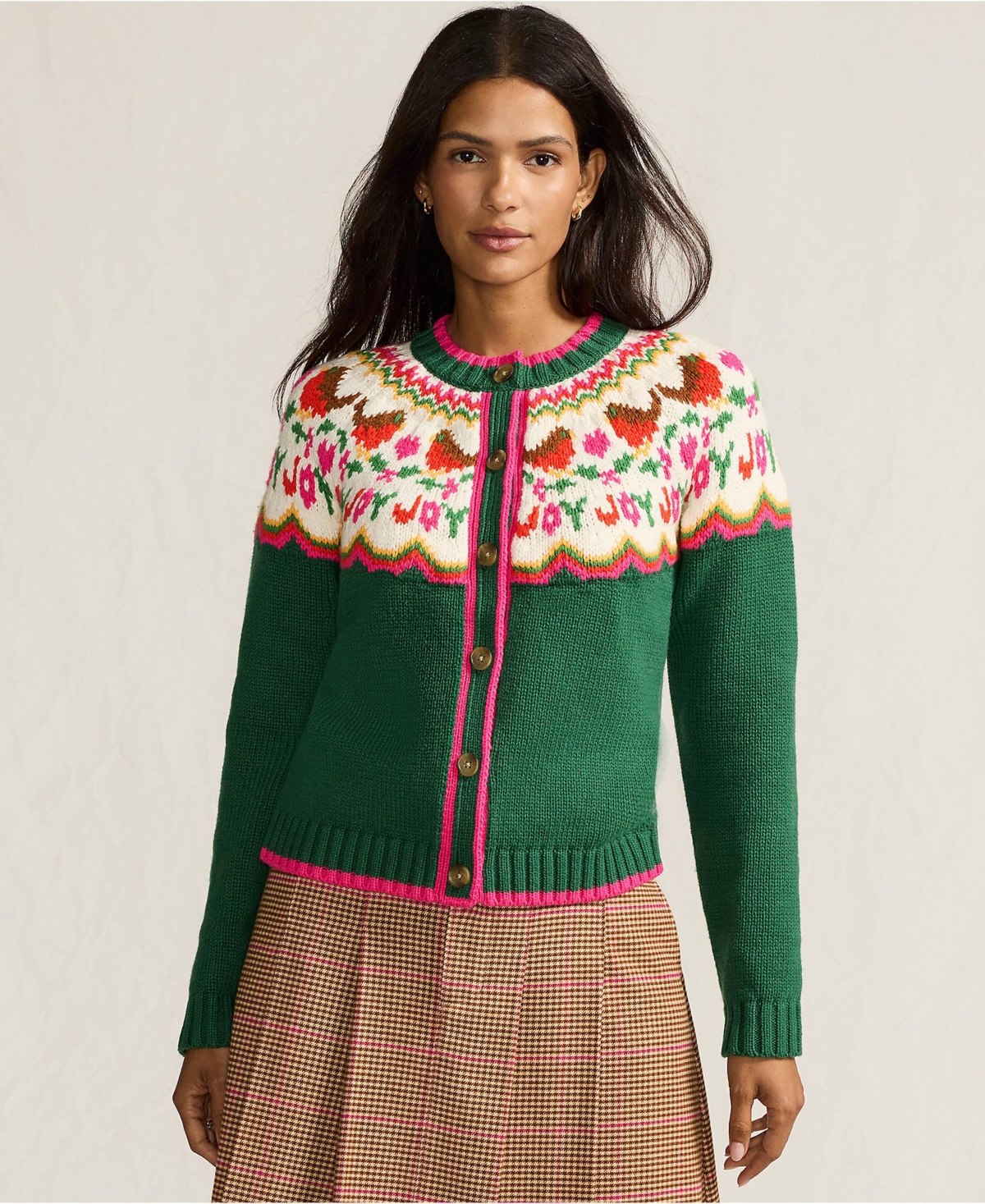 Click here for Lands End Womens Lofty Fair Isle Cardigan Sweater... prices