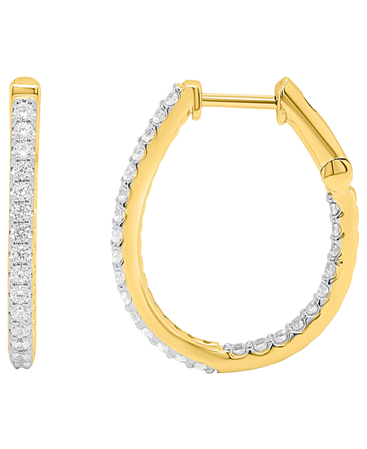 Click here for Forever Grown Diamonds Diamond Hoop Earrings (1 ct... prices