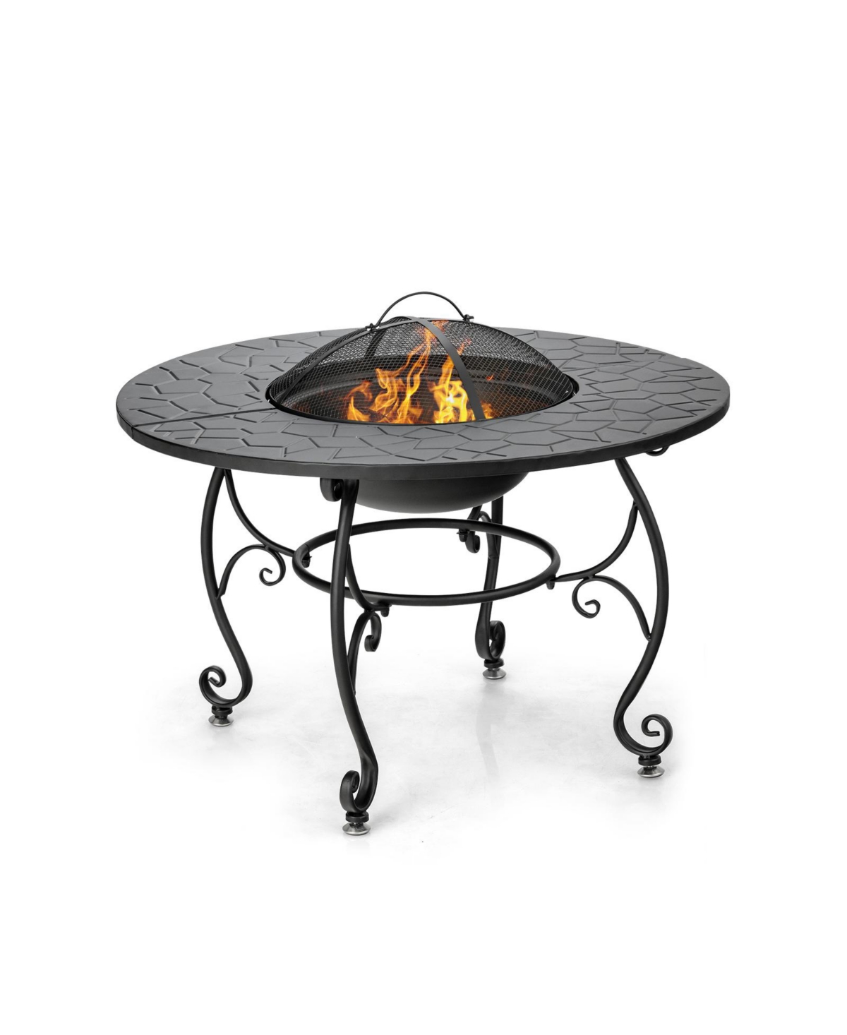Click here for Mecale 35.5 Feet Patio Fire Pit Dining Table With... prices