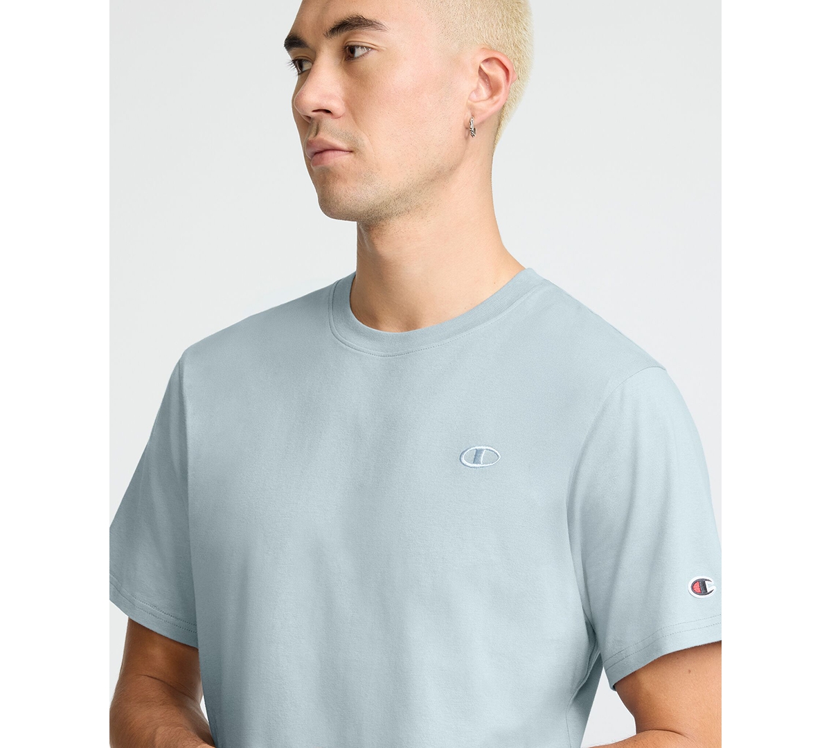 Click here for Champion Mens Cotton Jersey T-Shirt - Cloudy Blue prices