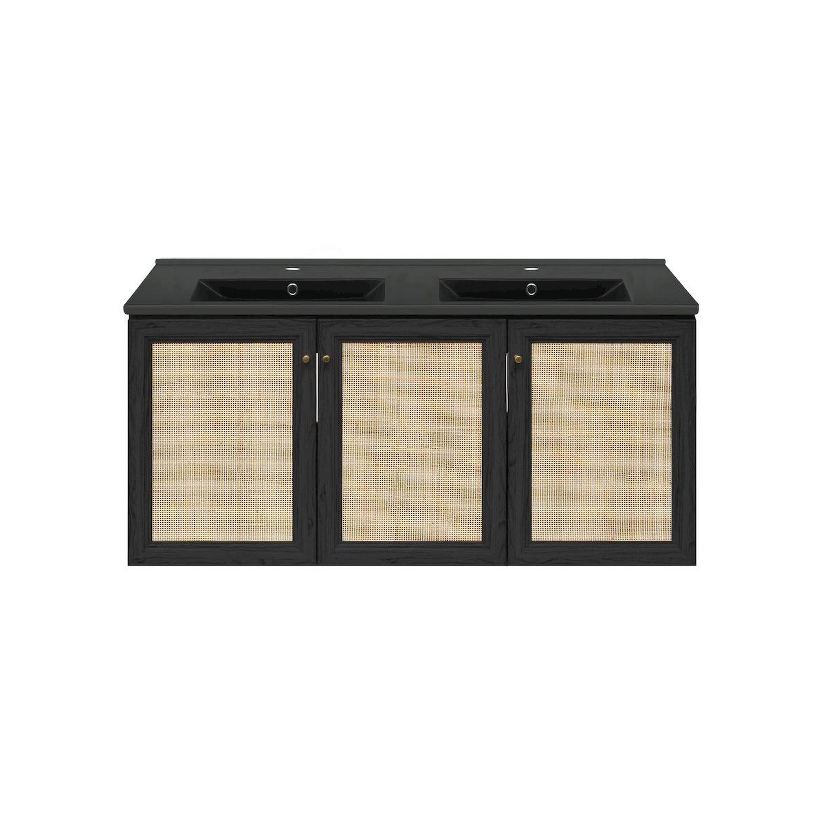 Click here for Swiss Madison48 Wall-Mounted Bathroom Vanity in Bl... prices