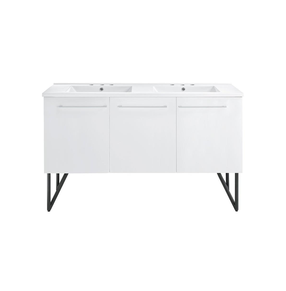 Click here for Swiss Madison60 in. White  Double Basin Bathroom V... prices