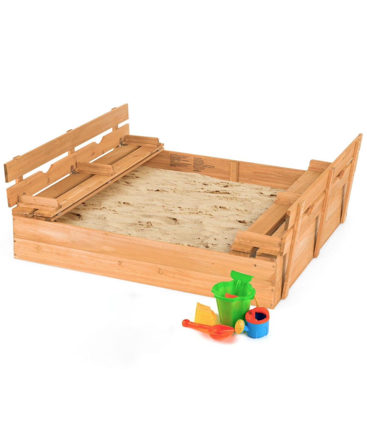 Click here for Kids Wooden Sandbox with 2 Foldable Bench Seats -... prices