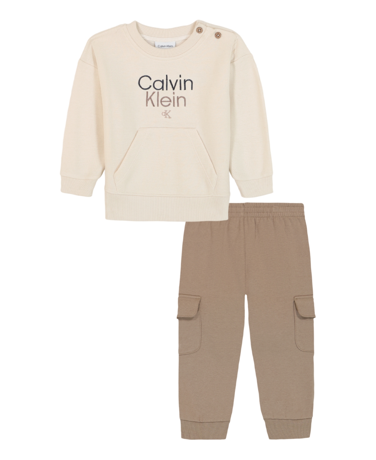 Click here for Calvin Klein Baby Boys Knit Top and Joggers  2-Pie... prices