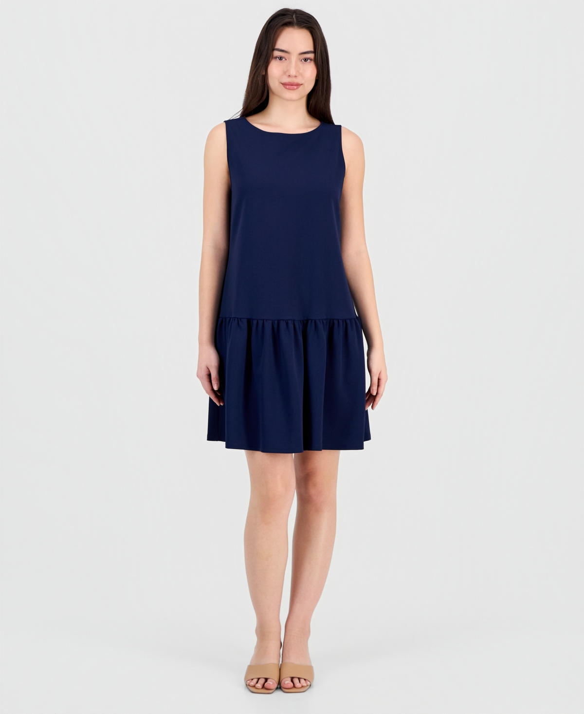 Click here for Robbie Bee Womens Drop-Waist Shift Dress - Navy prices