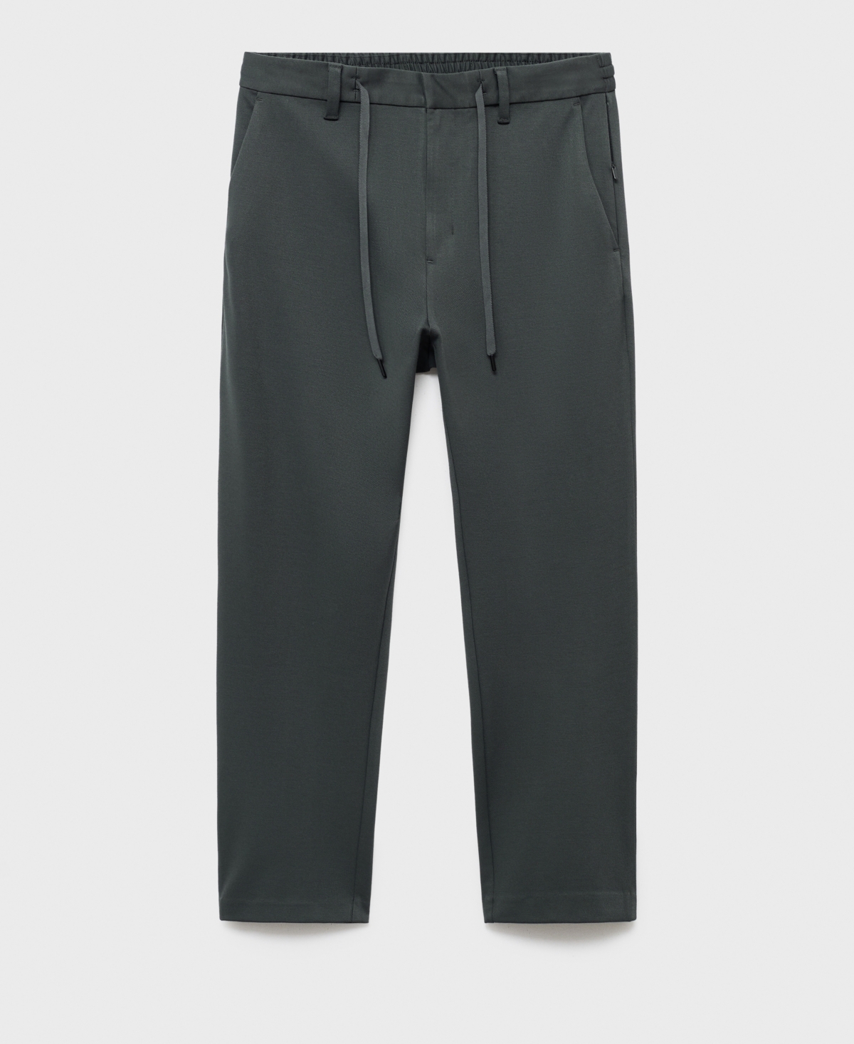 Click here for Mango Mens Stretch Fabric Slim-Fit Pants - Dark Gr... prices