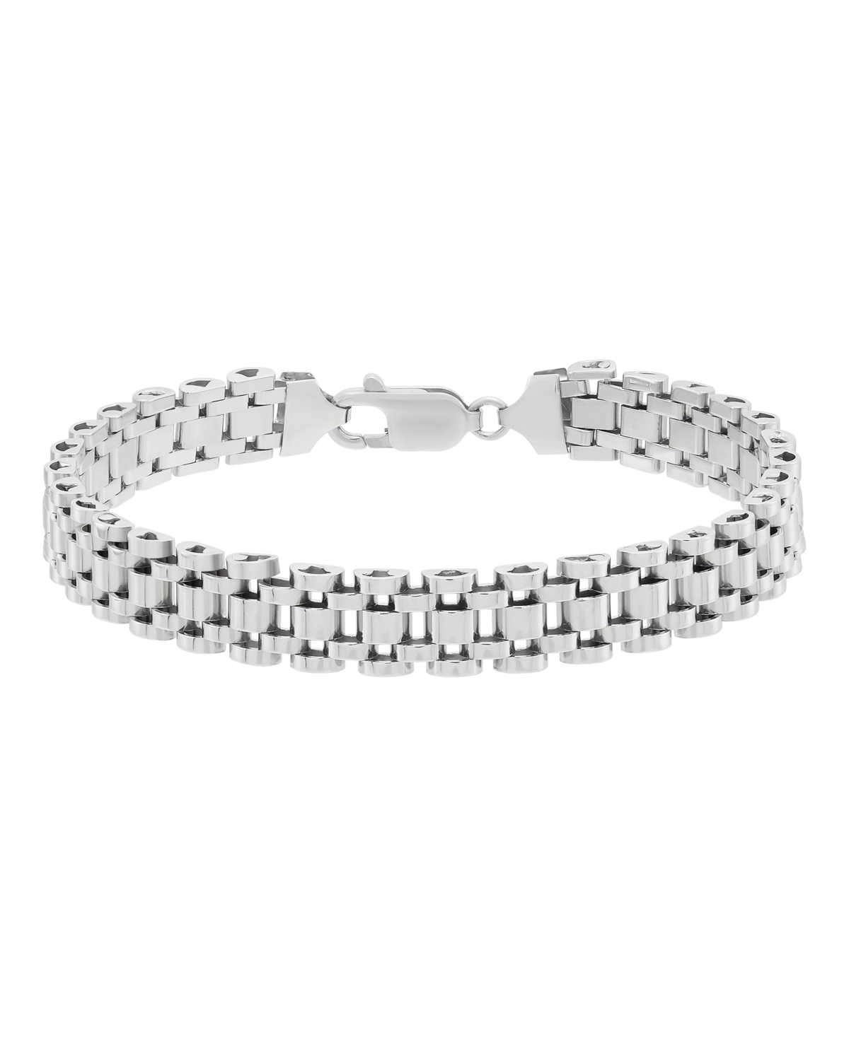 Click here for Macys Mens Panther Chain Bracelet in Sterling Silv... prices