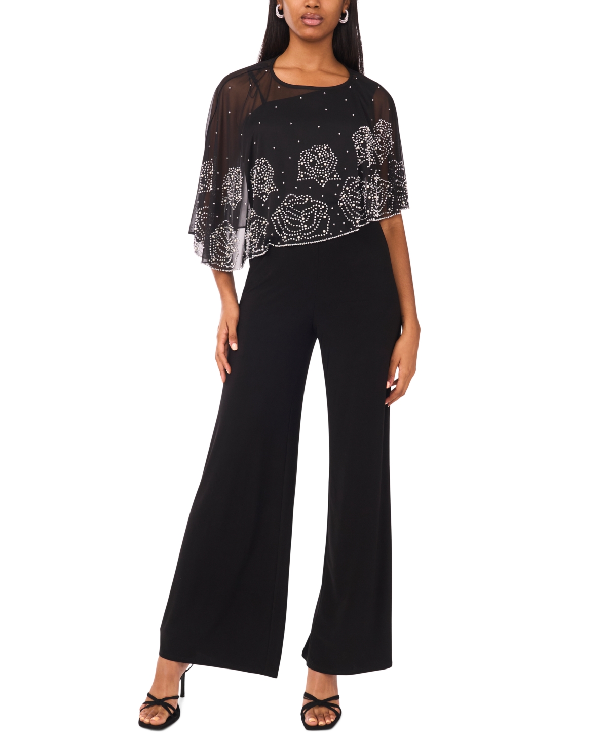 Click here for Msk Womens Asymmetrical Cape Crewneck Jumpsuit - B... prices