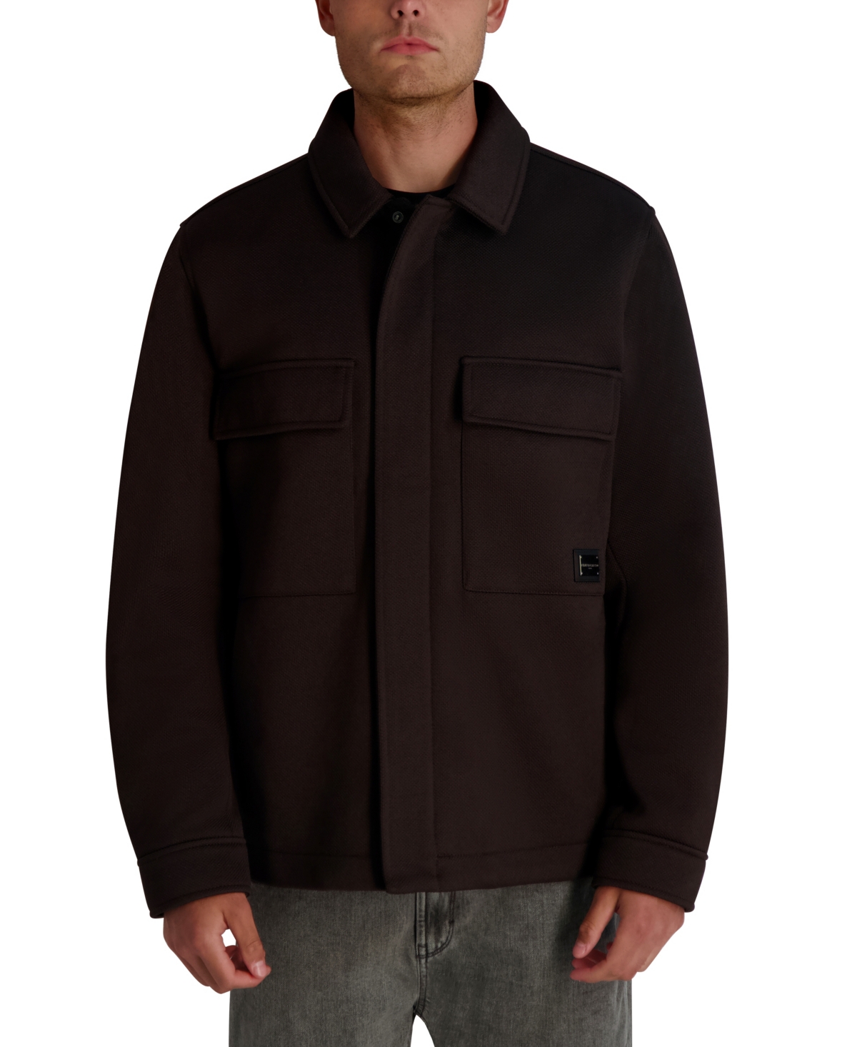 Click here for Karl Lagerfeld Paris Mens Twill Collared Shirt Jac... prices