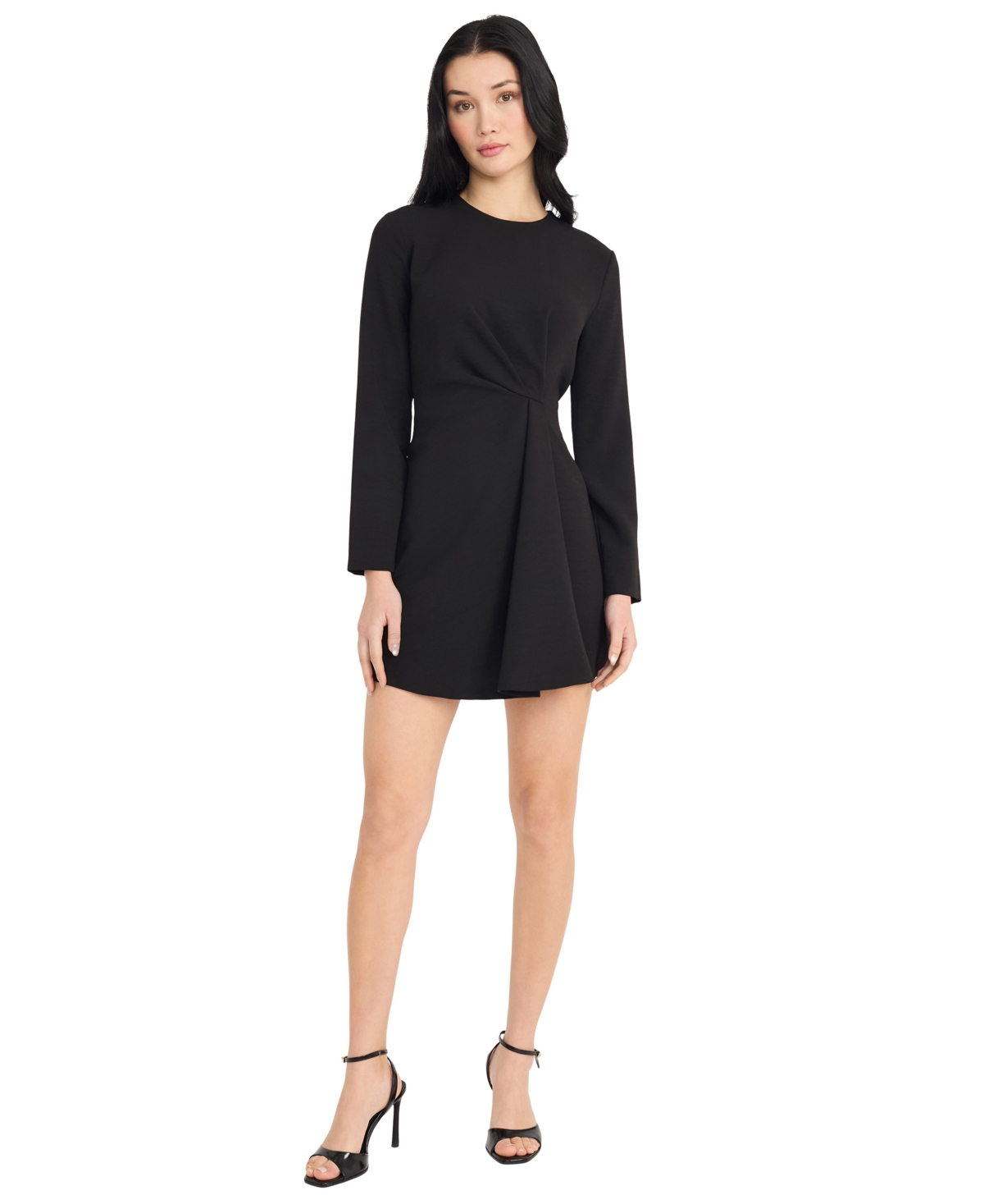 Click here for Donna Morgan Womens Long-Sleeve Crewneck Dress - B... prices