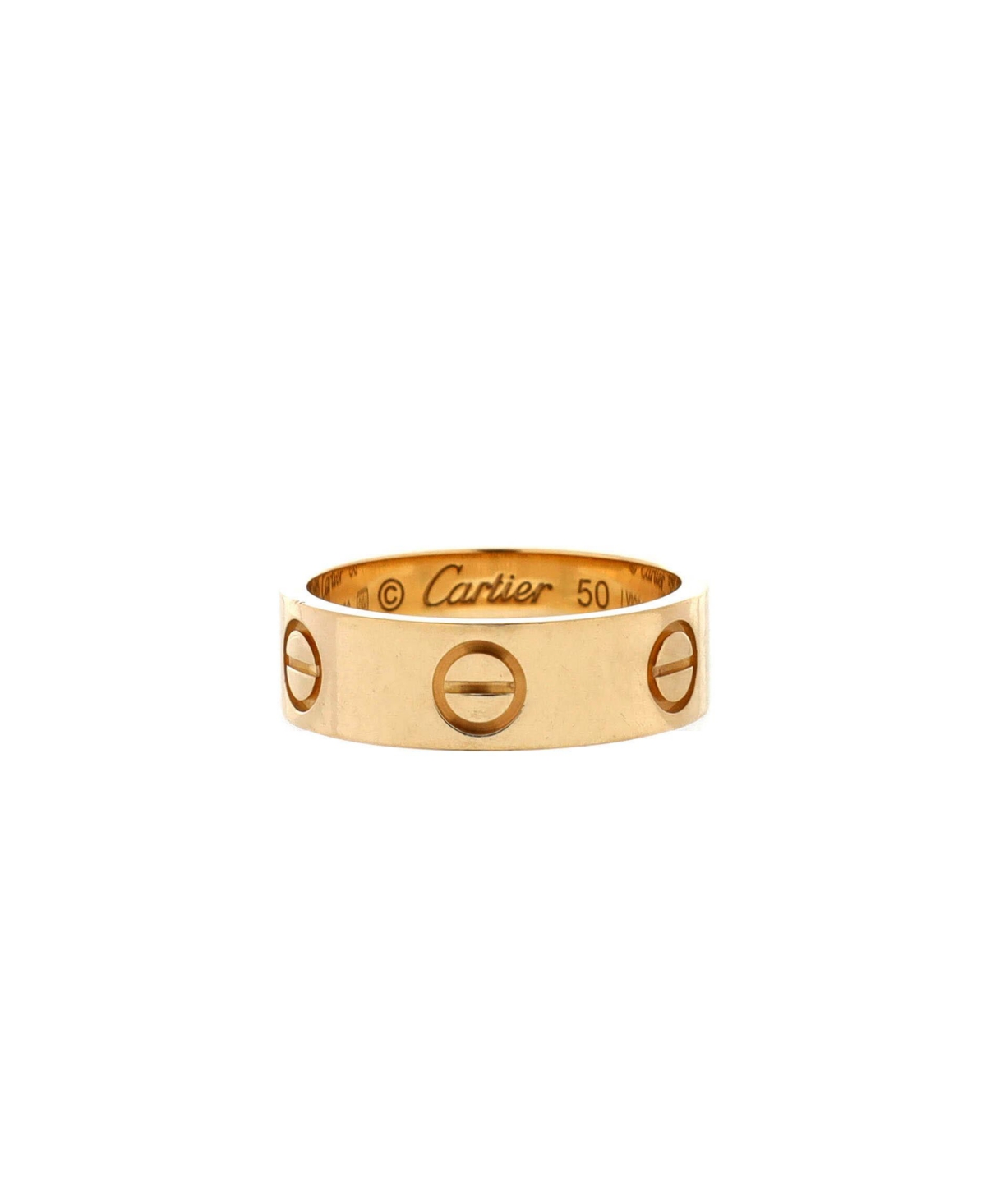 Click here for Pre-Owned Cartier Love Band Ring - 18k yellow gold prices