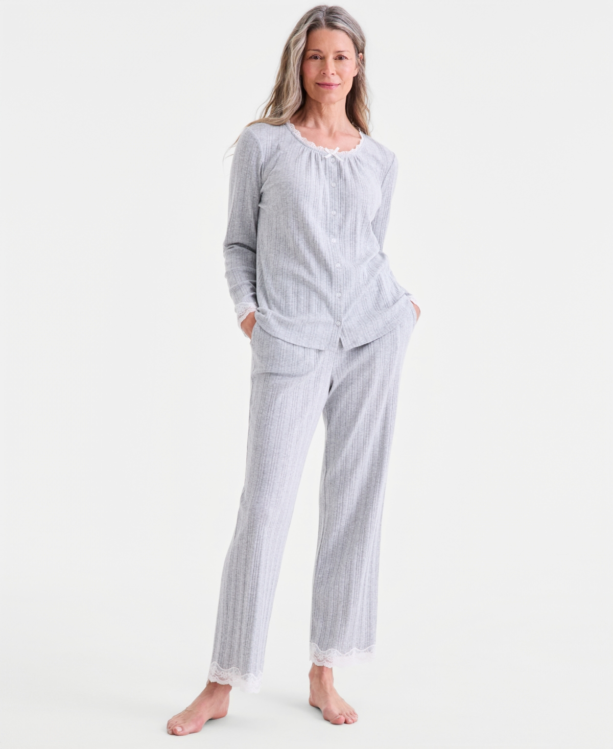 Click here for Charter Club Womens Pointelle Pajama Set  Macys Ex... prices