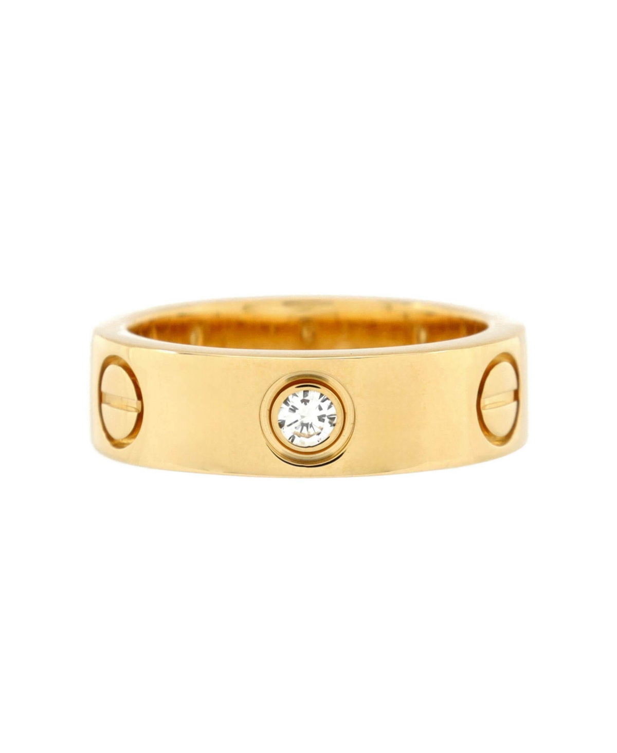 Click here for Pre-Owned Cartier Love 3 Diamonds Band Ring - 18k... prices