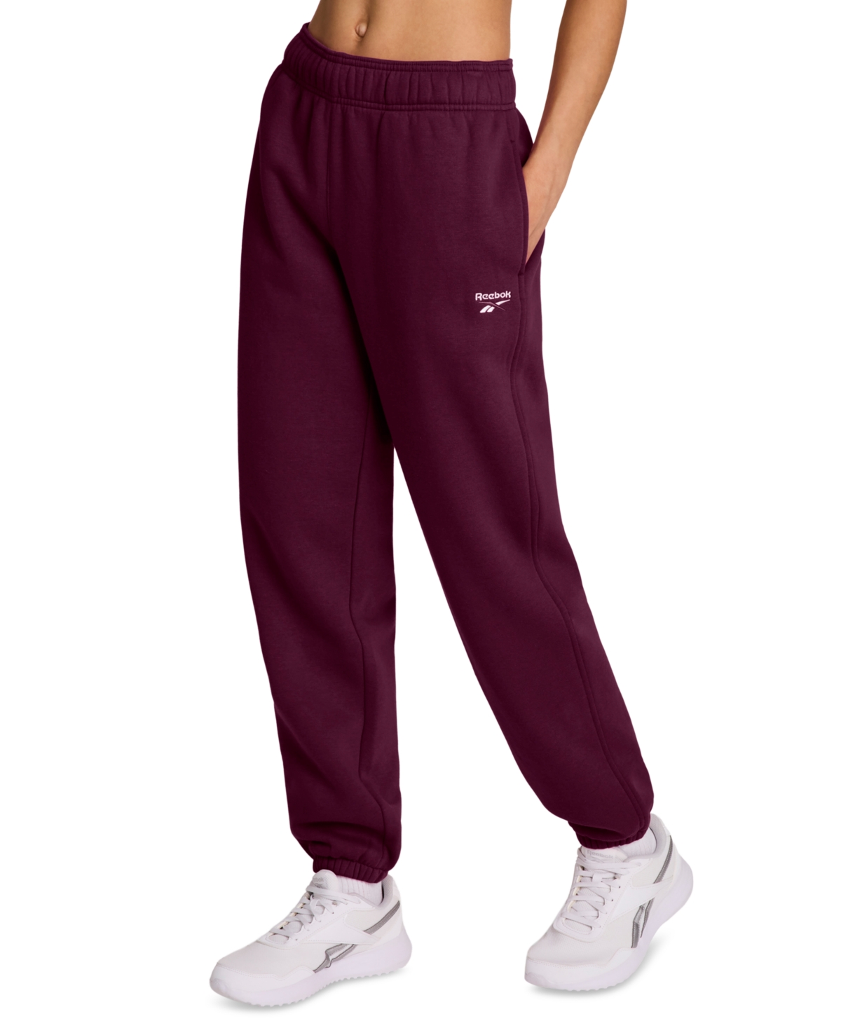 Click here for Reebok Womens Loose Fit Sweatpants - Black Cherry prices