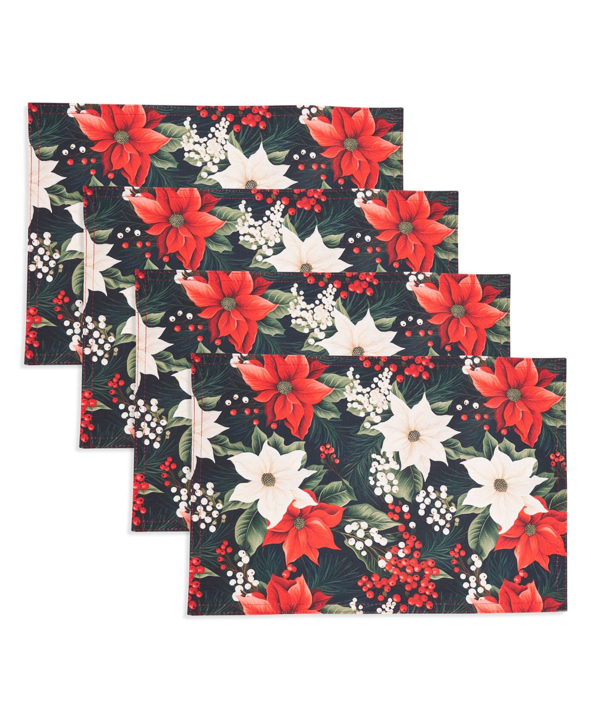 Click here for Saro Lifestyle Winter Bloom Placemat  Set of 4 - M... prices