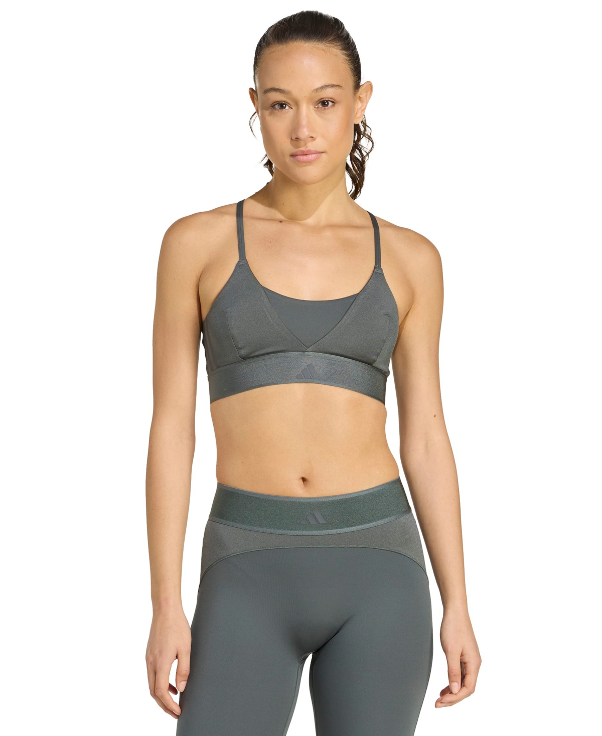 Click here for adidas Womens Hyperglam Shine Bralette - Legend Iv... prices