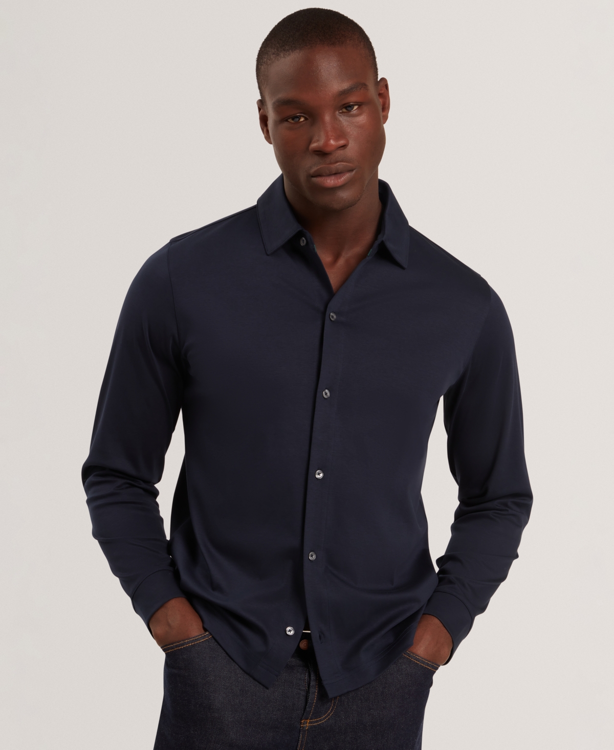 Click here for Ted Baker Mens Long-Sleeve Shirt - Navy prices