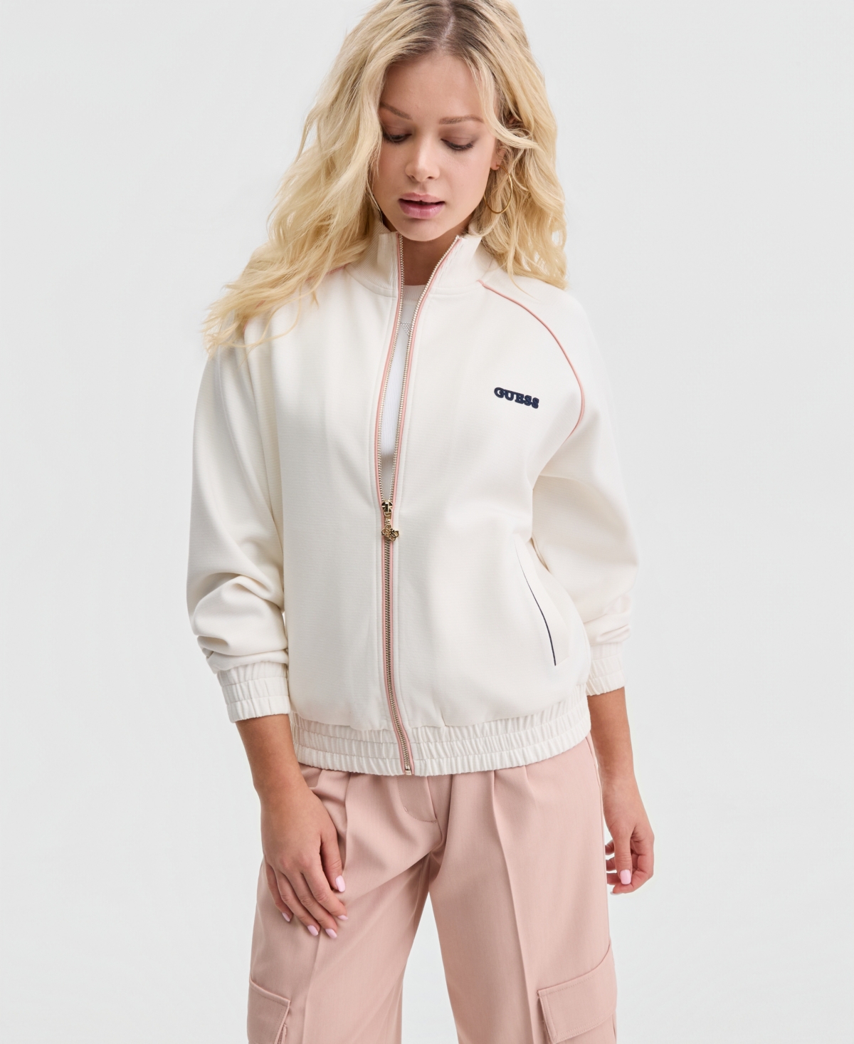 Click here for Guess Womens Georgia High-Neck Full-Zip Sweatshirt... prices