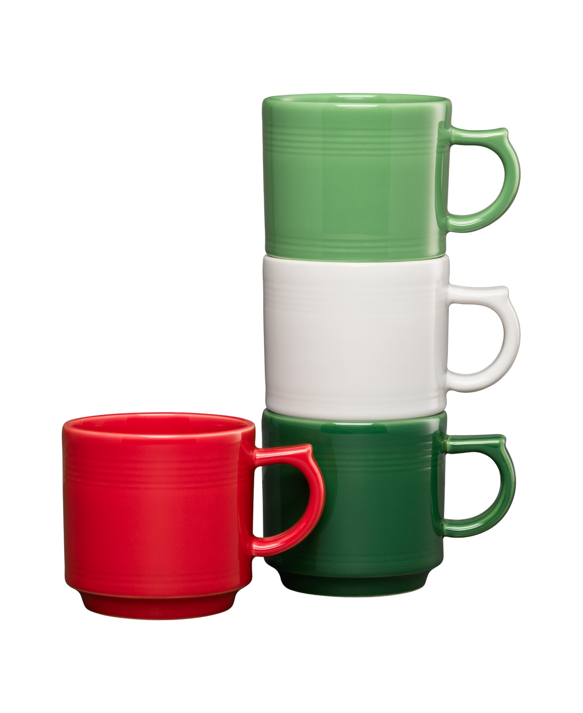 Click here for Fiesta Mixed Christmas Colors Stackable Mugs  Set... prices