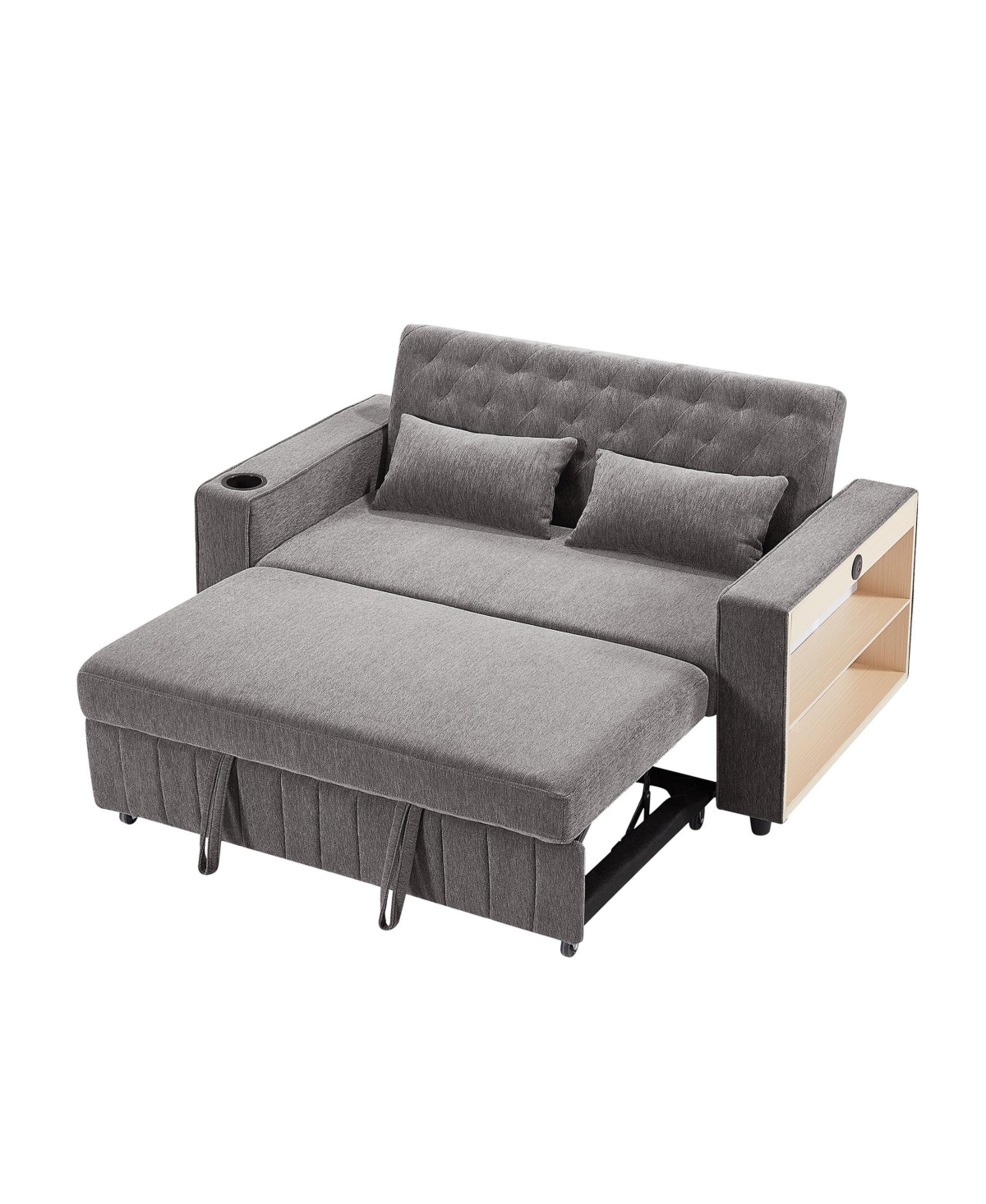 Click here for Boyel Living 61.4" Linen Pull-Out Sofa Bed  C... prices