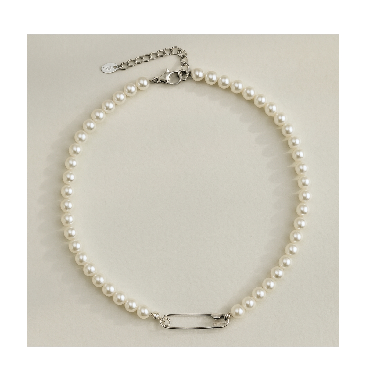 Click here for Rebl Jewelry Glass Pearl Necklace with Stainless S... prices
