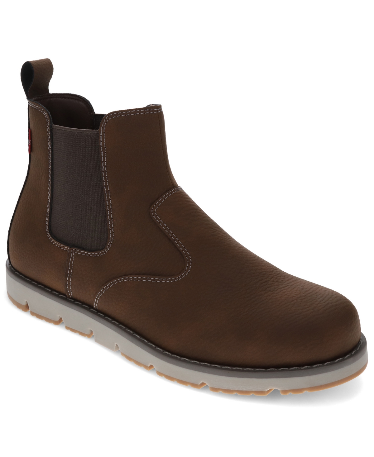 Click here for Levis Mens Chelsea Logger Round-Toe Boots - Brown prices