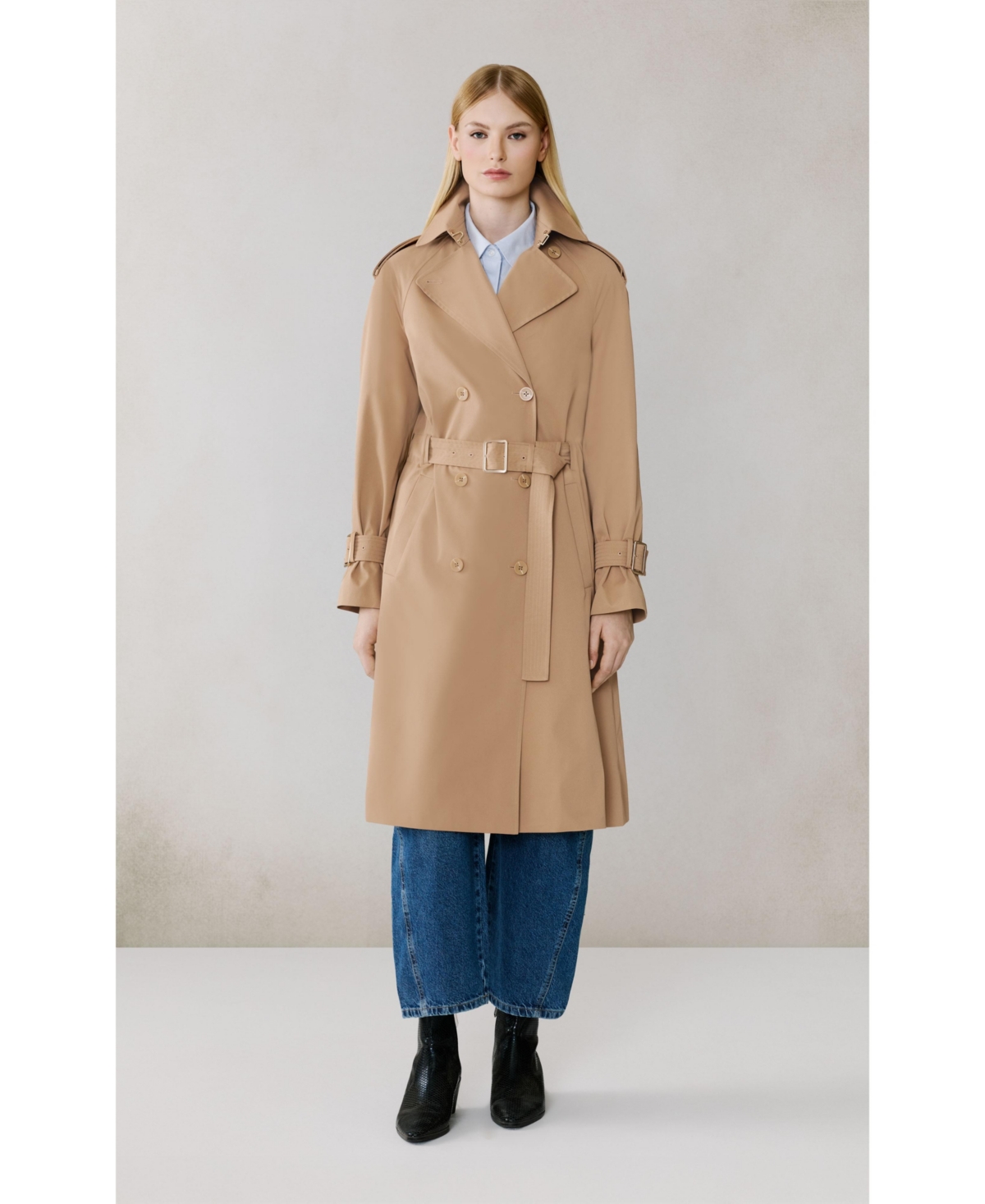 Click here for Soia & Kyo Womens Becky-l Long Trench Coat - Teak prices