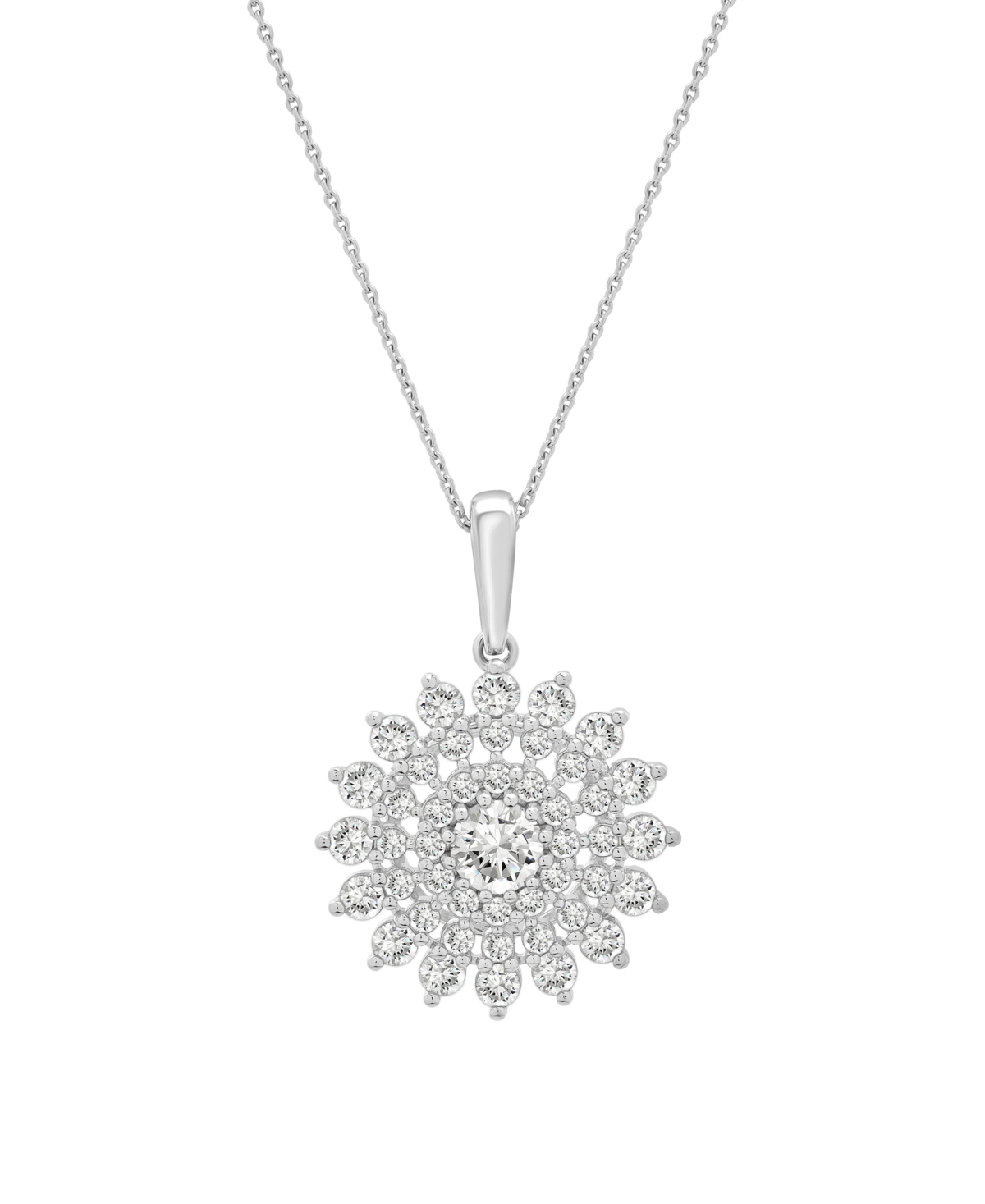 Click here for Wrapped in Love Diamond Flower Cluster Pendant Nec... prices