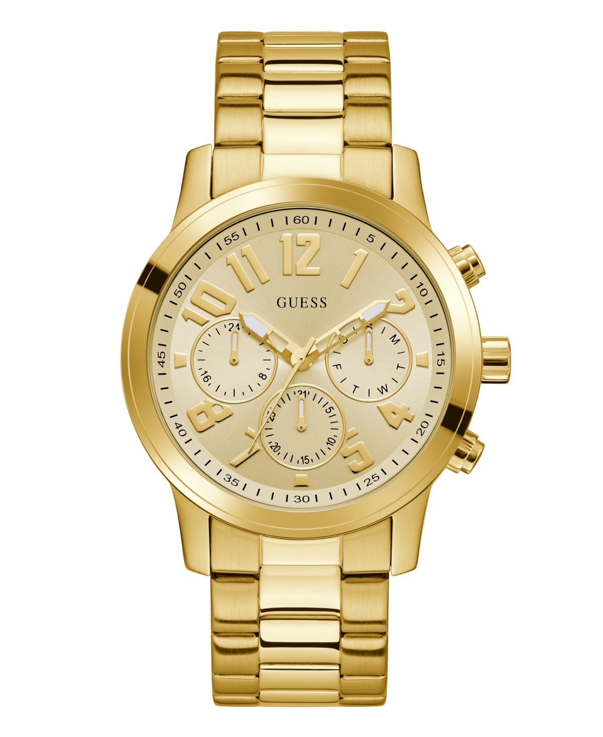 Click here for Guess Mens Gold-Tone Multi-Function Watch  44mm -... prices