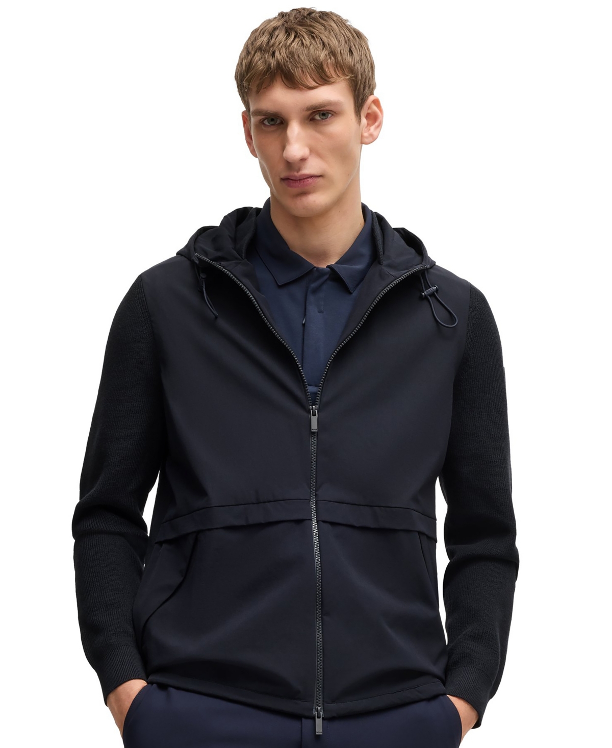 Click here for Boss by Hugo Boss Mens Knitted Details Softshell J... prices