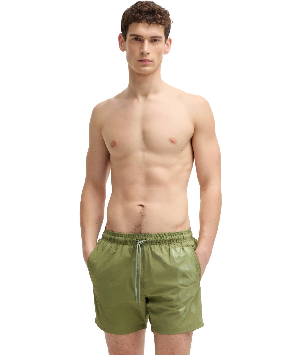 Click here for Boss by Hugo Boss Mens Contrast-Logo Swim Shorts -... prices