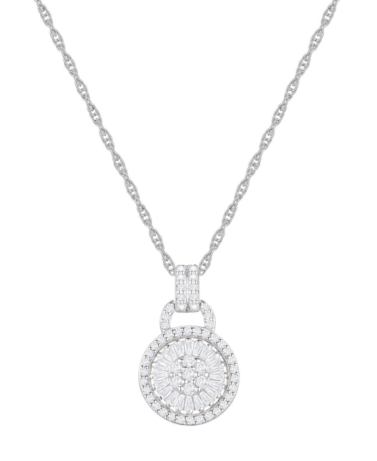 Click here for Macys Diamond Pendant Necklace (1/2 ct. t.w.) in S... prices